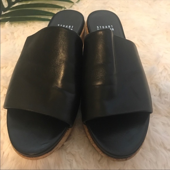 Stuart Weitzman | Shoes | Stuart Weitzman Black Platform Wedge Cork ...